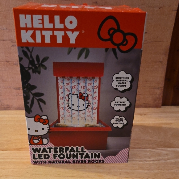 Hello Kitty | Other | Hello Kitty Red And White Led Waterfall Fountain ...